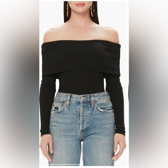 AFRM | Tops | Nwt Afrm Jada Ribbed Off The Shoulder Thong Bodysuit ...
